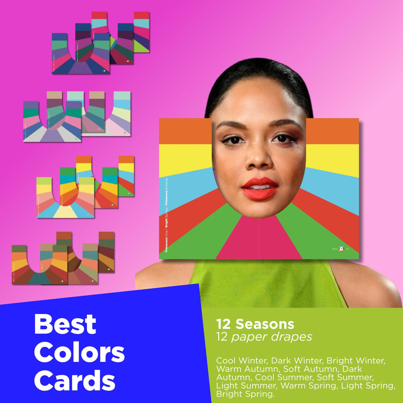 Face Charts Best Colors | color analysis tools | Drops de Cor